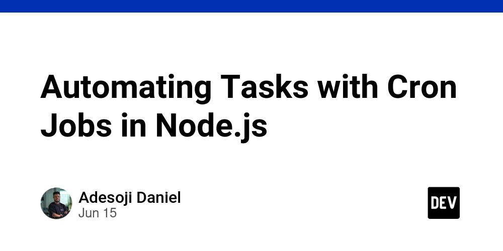 Automating Tasks with Cron Jobs in Node.js - DEV Community Automating Tasks with Cron Jobs in Node.js - DEV Community