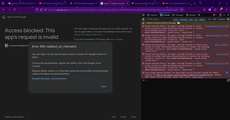 uri mismatch issue oauth2 | google | Error 400: redirect_uri_mismatch ... uri mismatch issue oauth2 | google | Error 400: redirect_uri_mismatch ...